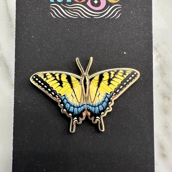 Eastern Tiger Swallowtail Butterfly Enamel Pin, Insect Jewelry - Etsy