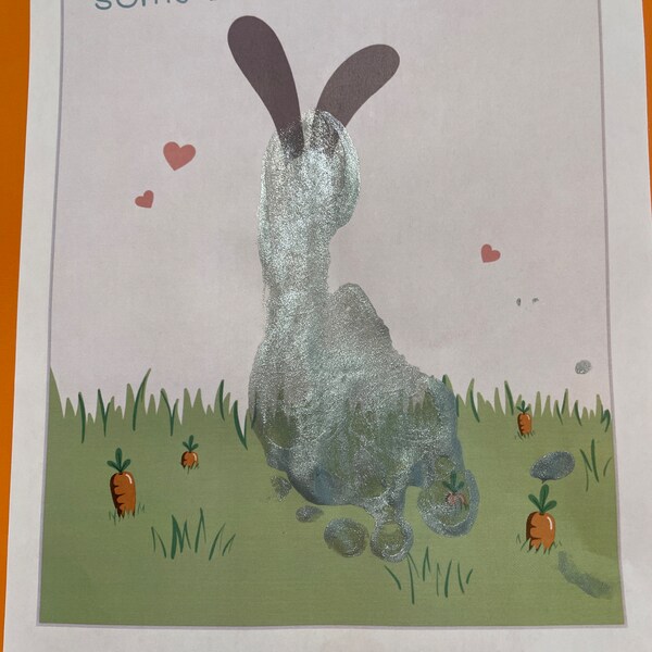 Easter Printable | "some-bunny Loves You" | Kids' Footprint Keepsake ...