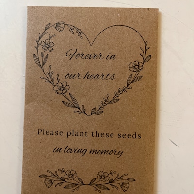 Forget Me Not Memorial Seed Packets Custom Funeral Favors Celebration ...