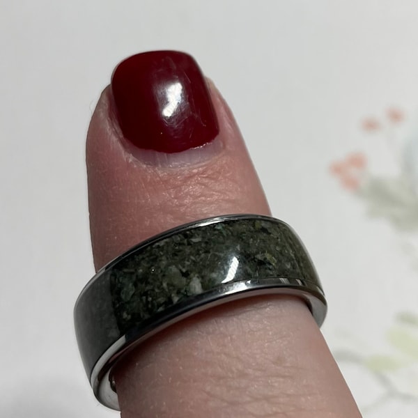 Preseli Bluestone Ring, Earth Stone Ring, Healing Crystal Ring, Healing ...