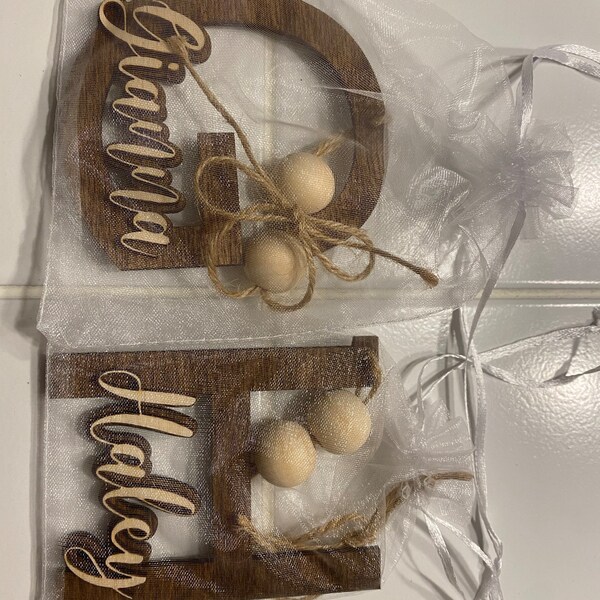 Personalized Name Wood Letter Christmas Ornament Laser Cut Christmas ...