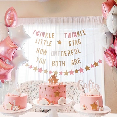 Twinkle Twinkle Little Star How Onederful You Both Are First Birthday ...