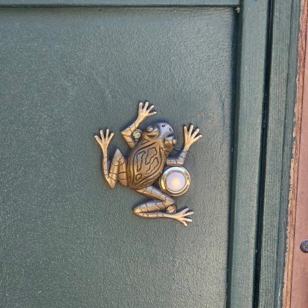 Frog Doorbell in Bronze - Etsy