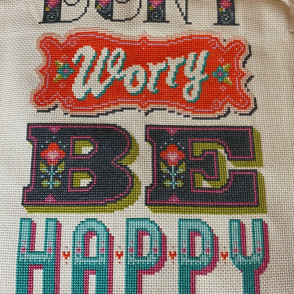Be Happy - Cross Stitch Pattern (digital Format - PDF) - Etsy