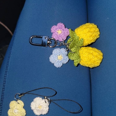 Panda Crochet Doll Key Ring Key Chain Bag Charm / Animal Amigurumi ...