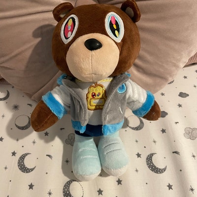 Cute Bear Hat Knit Graduation Wool Kanye West Beanie Warm Fashion Versatile Unisex Rap Hip Hop ...