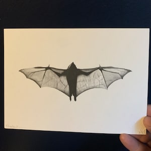 MONSTER MASH Watercolor Print on Paper Art Print Bat Bats - Etsy