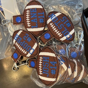 Football Keychain, Football Team, Football Team Bag Tag, Football Bag ...