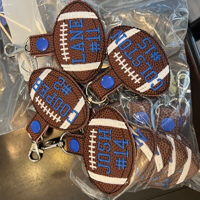 Football Keychain, Football Team, Football Team Bag Tag, Football Bag ...