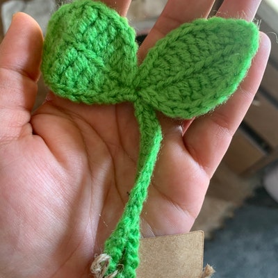 Super Easy Crochet Sprout Leaf Pattern, Beginner Friendly Crochet ...