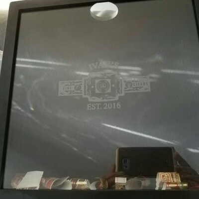 Engraved Shadow Box With Fine Cigars Design Custom Shadow Box, Keepsake ...