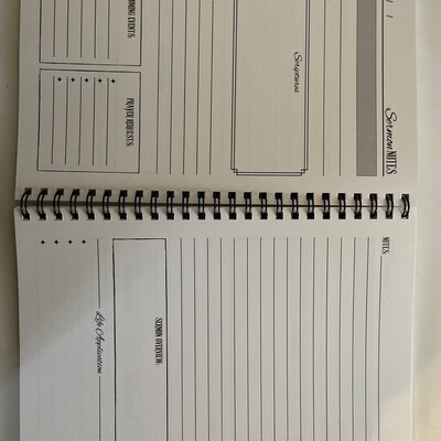 52 Week Sermon Notes Journal Guided Sermon Notebook Gift for Christian ...