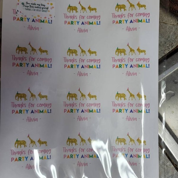 Party Animal Gold Stickers, Wild One, Safari Animals Theme, Wild One ...