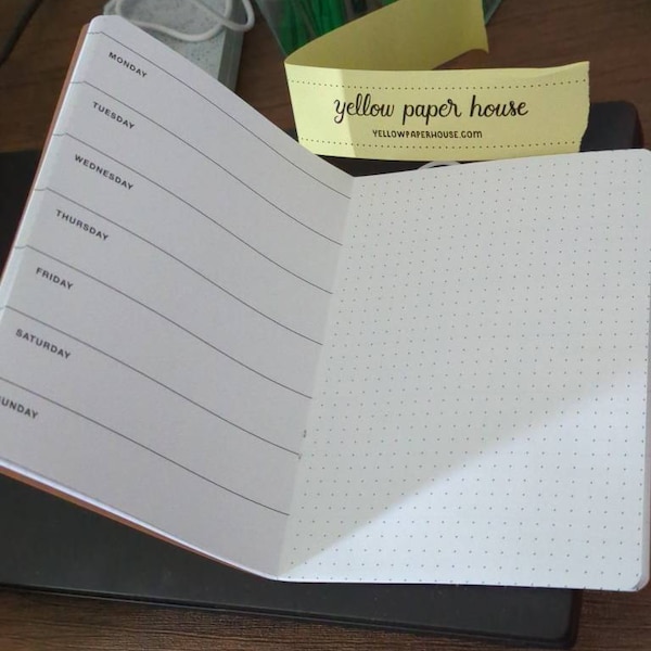 HORIZONTAL WEEKLY DOTS Undated Traveler's Notebook Insert - Choice of ...