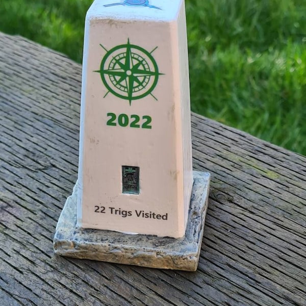 Personalised OS Trig Point Model - Plain White With Your Choice of Text ...