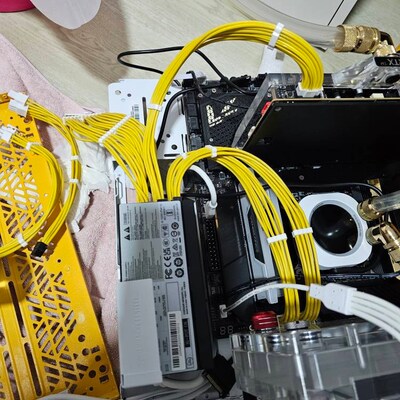 White Color Sleeved PC Psu Extension Cable Cpu Gpu Sata Extension Cords ...