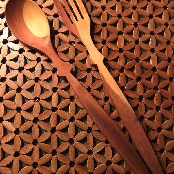Wooden Wide Kitchen Tongs From Cherry Wood - 41 - Etsy