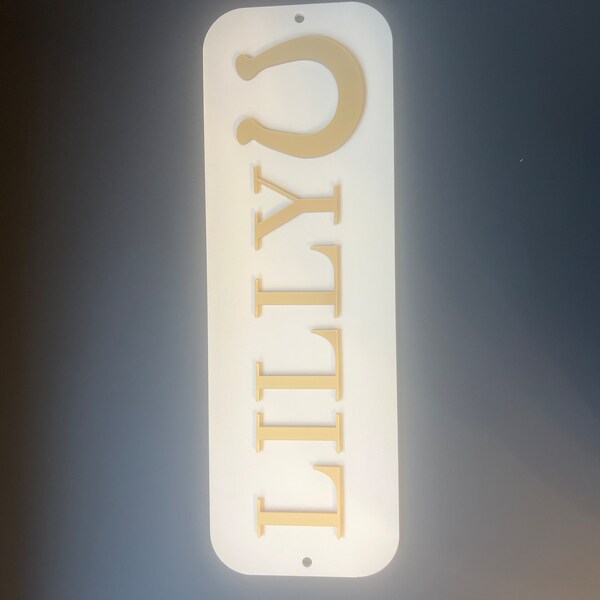 Stable Sign | Acrylic Stall Name Plate | Horse Door Sign - Etsy