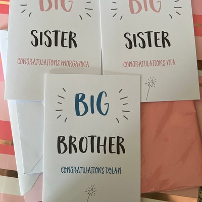 Personalised Big Brother Congratulations Card New Big Brother - Etsy
