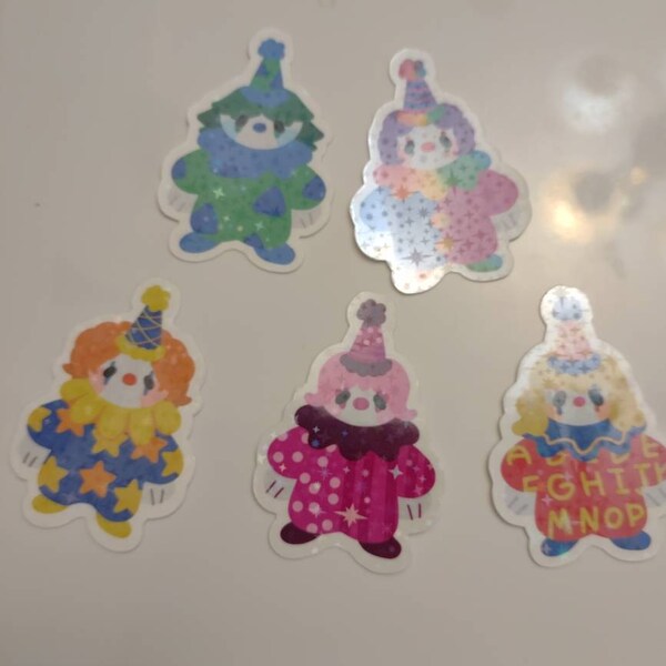 Holographic Clowns Sticker Pack! - Etsy