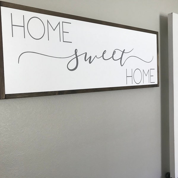 Home Sweet Home Sign | Above Couch Sign | Living Room Signs | Home ...