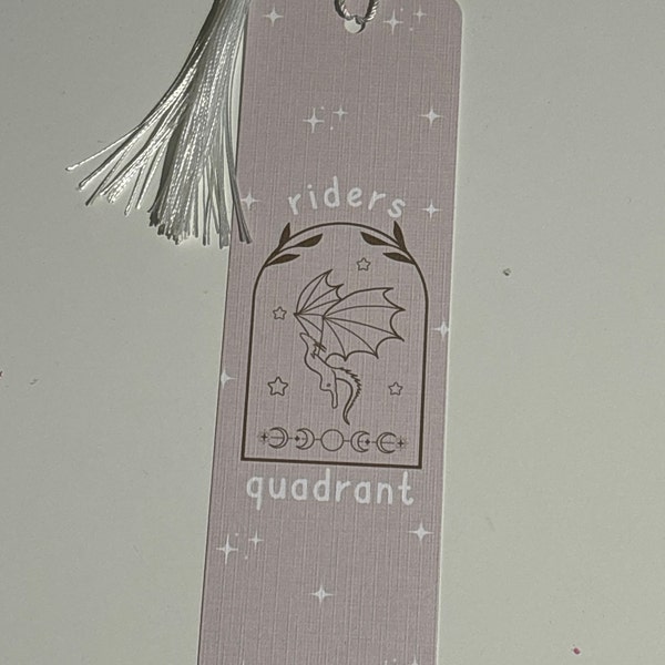 Fourth Wing Bookmark | Riders Quadrant Bookmark | Fantasy Bookmark ...