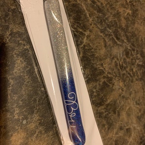 Personalized Epoxy Glitter Black Ink Pen: Refuillable | Etsy