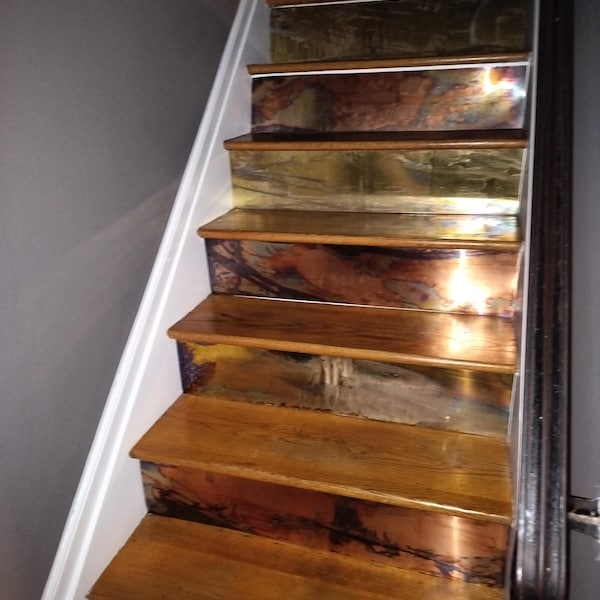 Patina Copper Flames Wall Tiles - Etsy UK