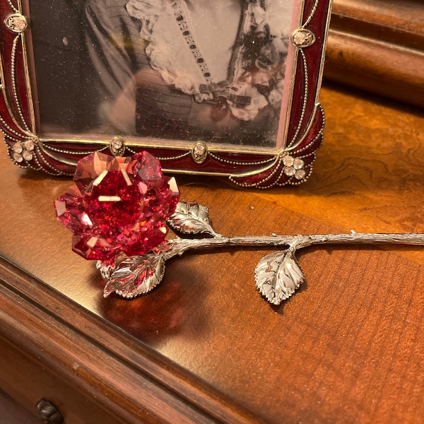 Crystal Blue Rose Handcrafted by the Artisans at Bjcrystalgifts Using ...