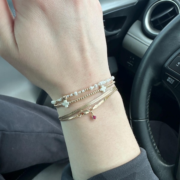 Custom Date Tag Charm, 14K 18K Real Gold Birthday Tag, Removable Add on ...