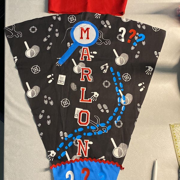 Drei Fragezeichen Schultüte, Zuckertüte 70cm Stoff, Name inklusive ...