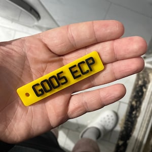 4D NUMBER PLATE KEYRING Lambo /hex Style - Etsy UK