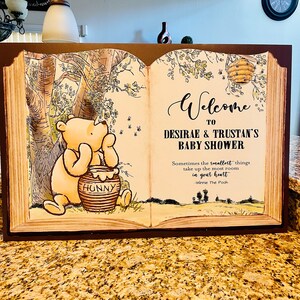 DIGITAL Classic Winnie the Pooh Welcome Sign Baby Shower - Etsy