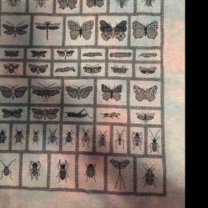 Blackwork Chart Download ' Bugs Sampler' - Etsy