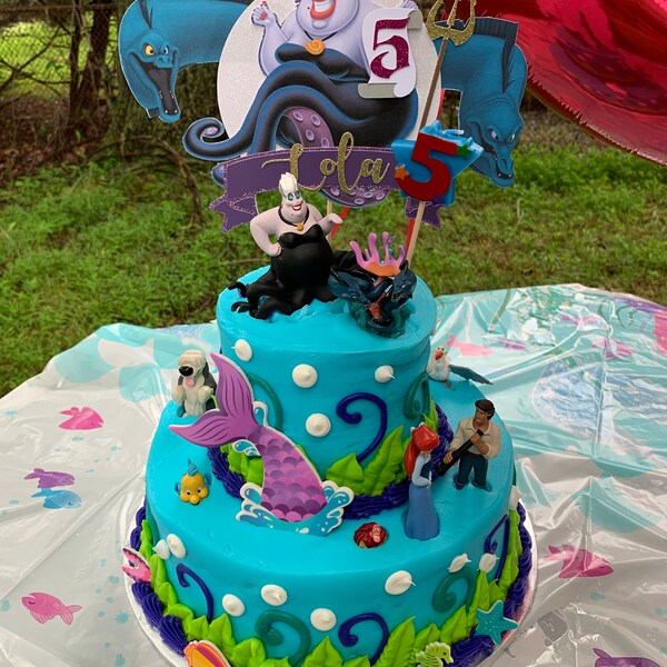 Ursula Cake Topper, Disney Party, Disney Decor, Little Mermaid, Disney ...