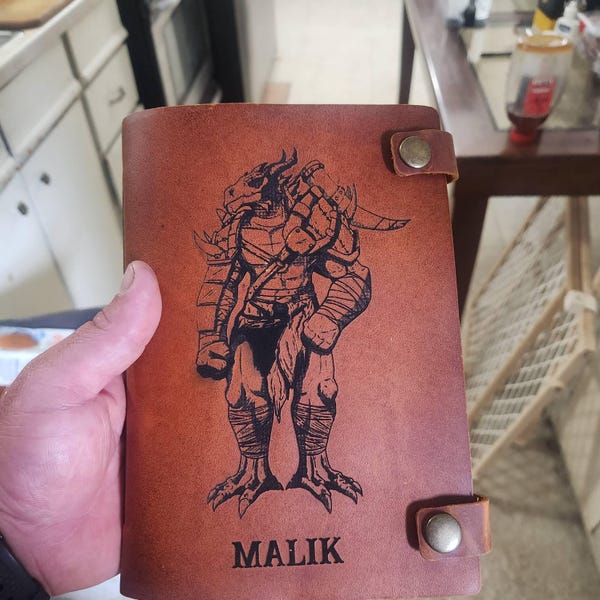Custom Leather Dnd Character Journal: Dungeons and Dragons 5e Notebook ...