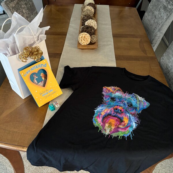 Schnauzer Splash Art Cute Schnauzer Owners Gifts T-shirt - Gift for Dog ...