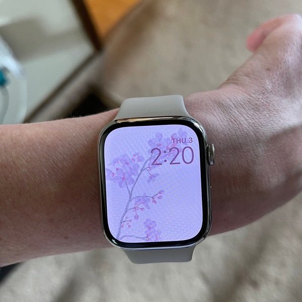 Cherry Blossom Apple Watch Wallpaper, Smart Watch Wallpaper, Watch ...