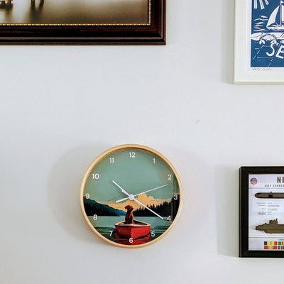 Simple Wall Clock Royal Blue, Primary Blue, Clock With Numbers, Solid ...