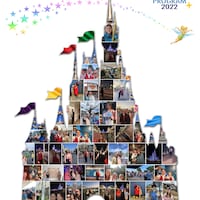 Shooting Star Castle Photo Collage Wall Art Home Decor Digital ...