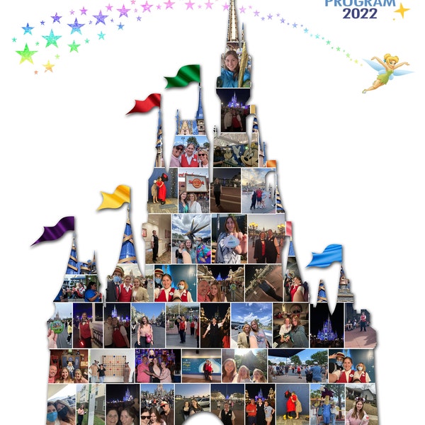 Disney World Skyline Photo Collage Wall Art Home Decor Digital ...