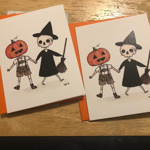 Spooky Buddies - Halloween Greeting Card - Etsy