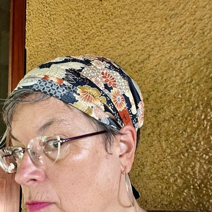 Kimono Fabric Headscarf, Japanese Fabric Headband, Head Scarf, Red ...