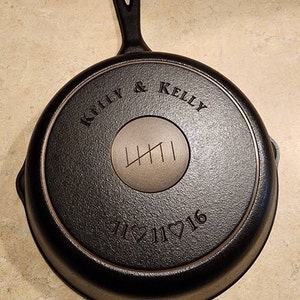 5 Inch Engraved Anniversary Skillet Date Only - Etsy