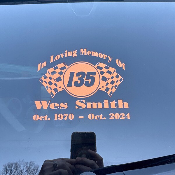 Racing Memorial Version 2 Decal - Etsy