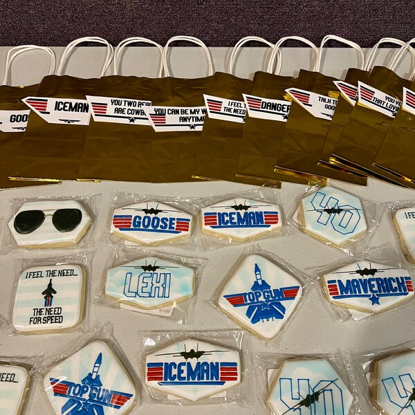 Top Gun Themed Birthday Cookies - Dozen - Etsy