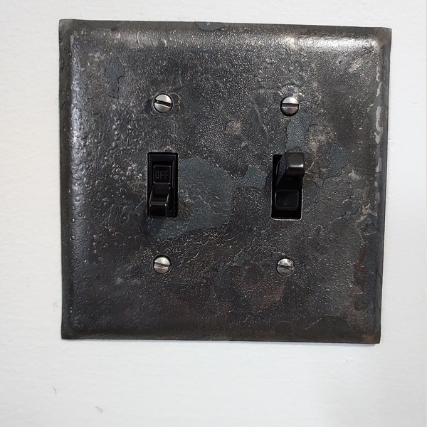 Fire Cooked Wrought Iron Double Switch Plate – Handmade - Etsy
