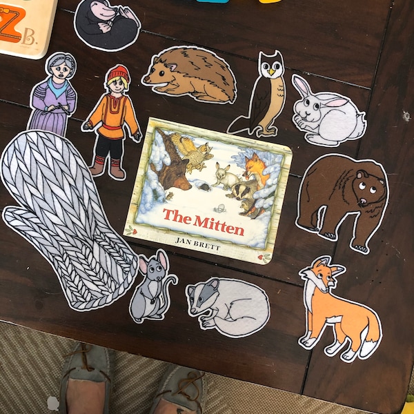 The Mitten Felt Board Story W Animals. Popular Children's Folktale ...