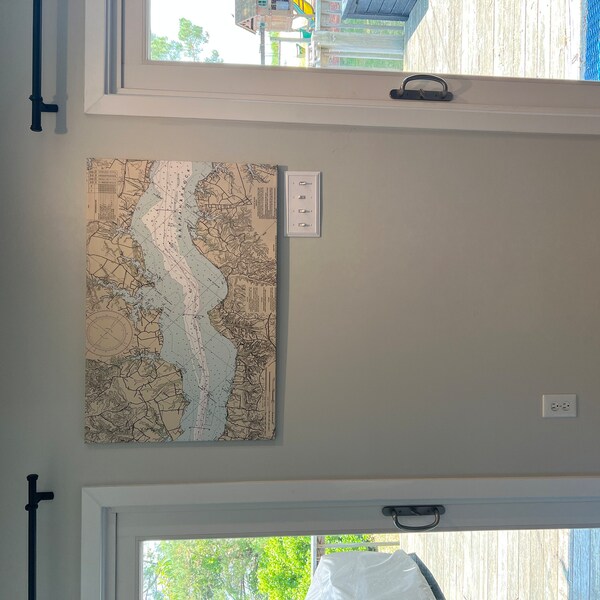 CUSTOM Nautical Map / Chart - Printed on Canvas, Acrylic, or Metal ...