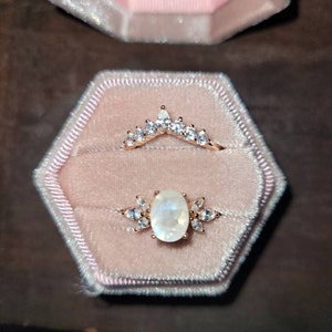 Angelic Amethyst Ring Set, Promise Ring, Stacking Ring, Natural ...